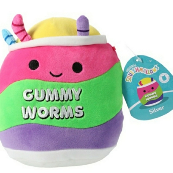 Squishmallows | Toys | Silver Squishmallow Gummy Glo Worm | Poshmark